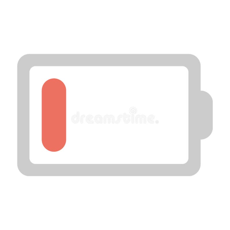 Battery Empty Icon or Logo in Outline Stock Vector - Illustration of ...