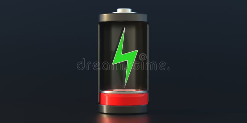 Battery Empty Loading. Power Energy Supply Source Concept, Smartphone ...