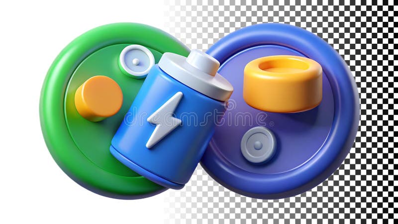 Battery Energy, Power Source for Technology and Electricity Themed ...