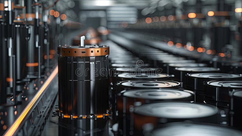 Battery Factory Production of Batteries at the Factory Stock ...