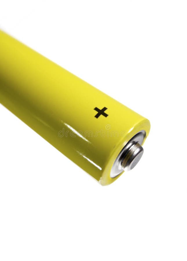 Yellow battery stock photo. Image of battery, cutout - 13601164