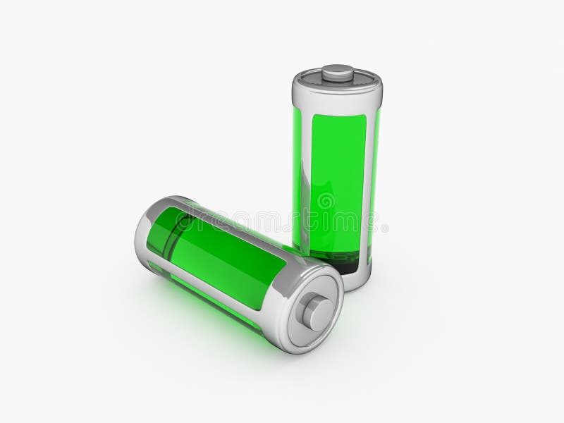 Battery full stock photo. Image of power, render, voltage - 14195316