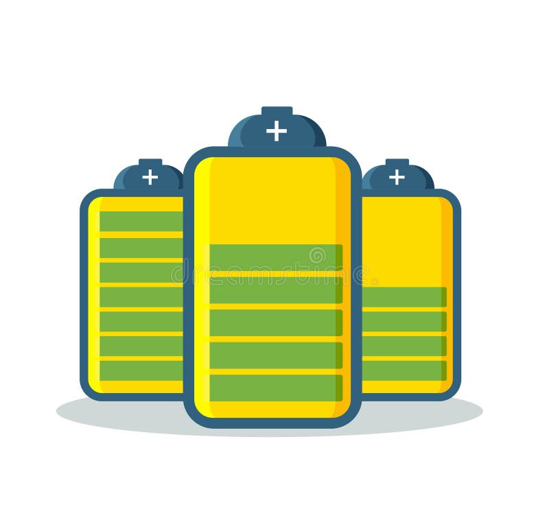 Battery with Full Charge Vector Illustration Stock Vector ...
