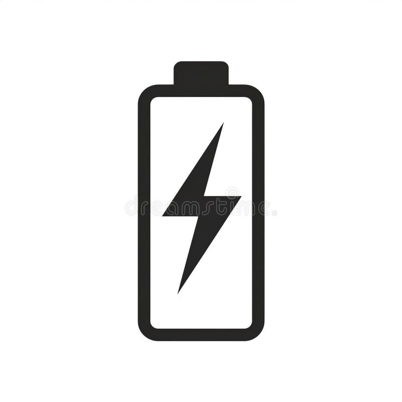 Battery Graphic Charging with Electric Lightning Symbol Stock ...