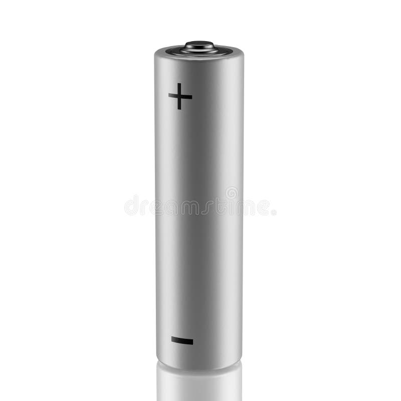 Battery in a Gray Metal Case. Blank for Your Design Stock Illustration ...
