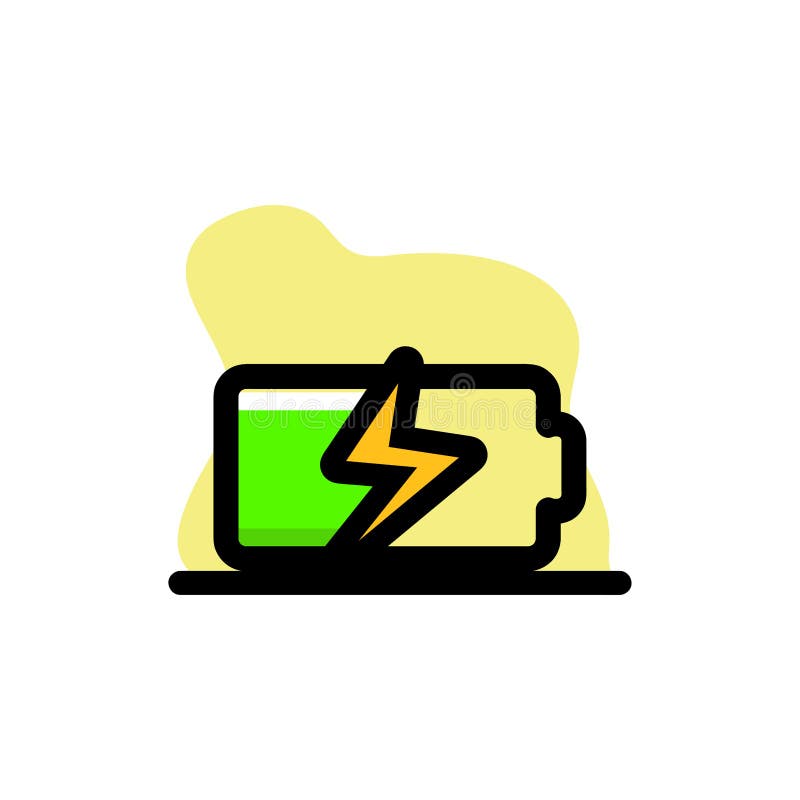 Battery Half Level Sign Icon. Low Electricity. Stock Vector ...