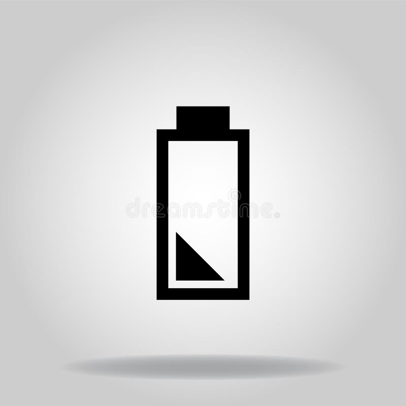 Battery Half Icon or Logo in Glyph Stock Vector - Illustration of icons ...