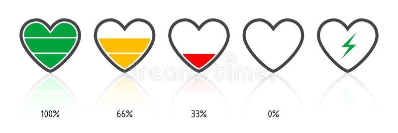 Battery heart stock vector. Illustration of plus, modern - 28878323