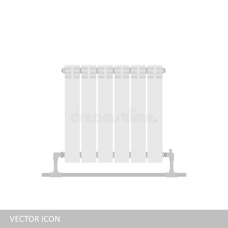 Battery for Heating Icon. a Radiator Icon of Linear Design. Stock ...