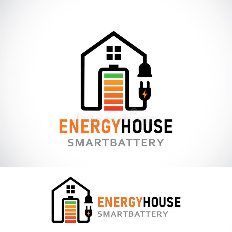 Battery House Logo Design Template Stock Vector - Illustration of ...
