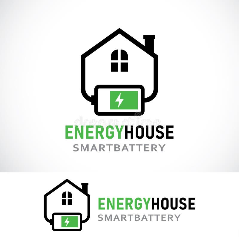 Battery House Logo Design Template Stock Vector - Illustration of ...