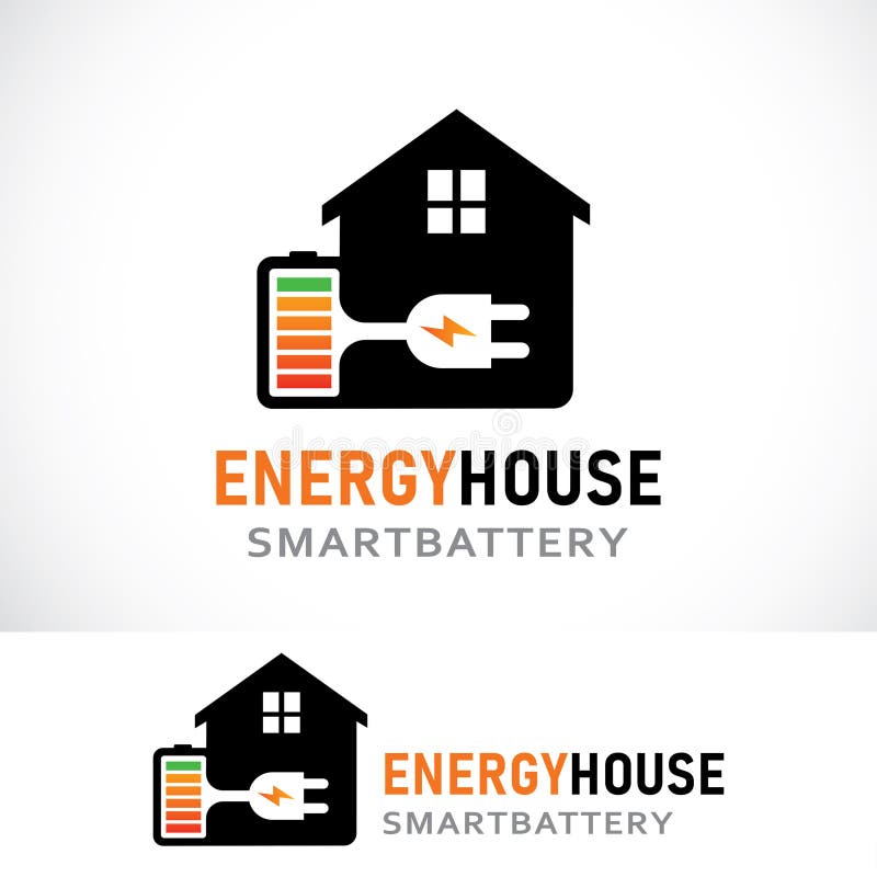 Battery House Logo Design Template Stock Vector - Illustration of shop ...
