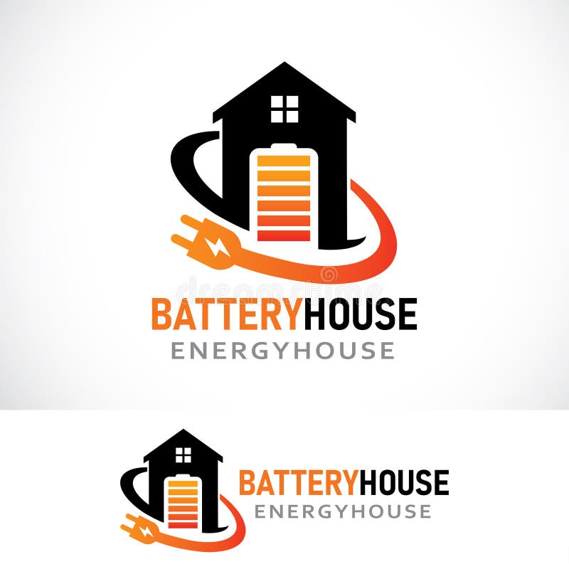 Battery House Logo Design Template Stock Vector - Illustration of ...