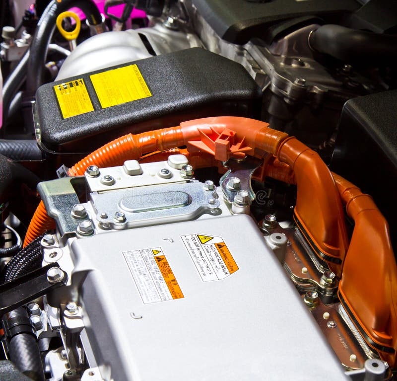 Hybrid gas electric engine stock image. Image of modern - 1381331