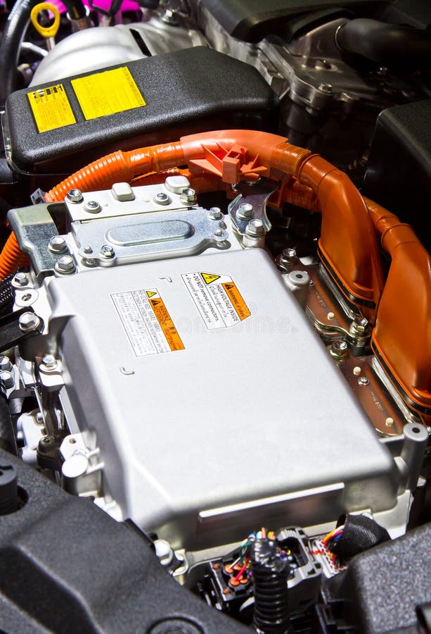 Battery and hybrid engine stock photo. Image of actuators - 43496578