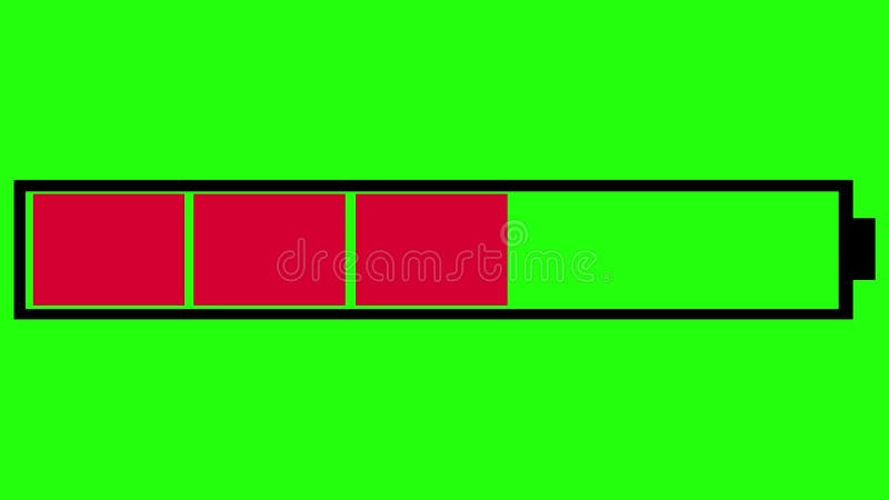 Battery Charging Animation with White Screen in the Background, Simple ...