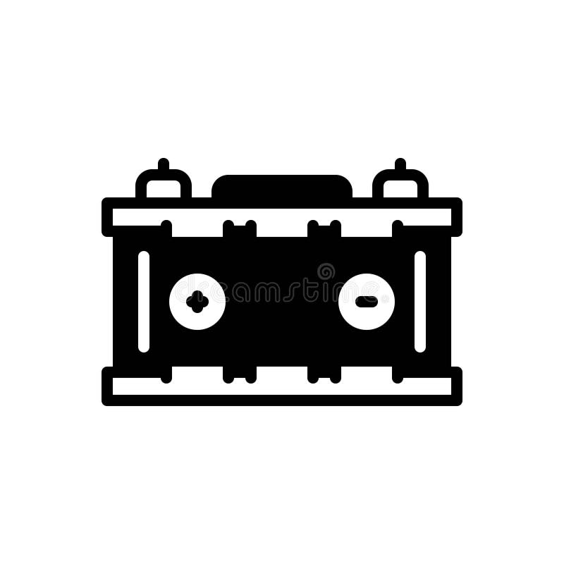 Black Solid Icon for Battery, Electricity and Electronics Stock ...