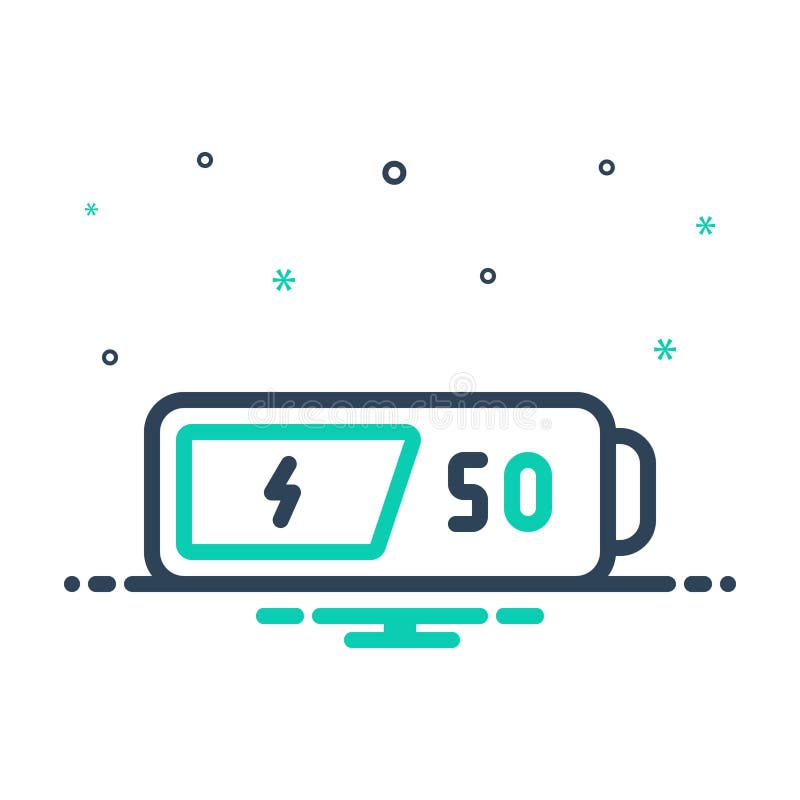 Mix Icon for Battery, Electricity and Power Stock Vector - Illustration ...