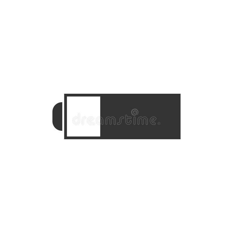 Battery icon flat stock illustration. Illustration of full - 138125416