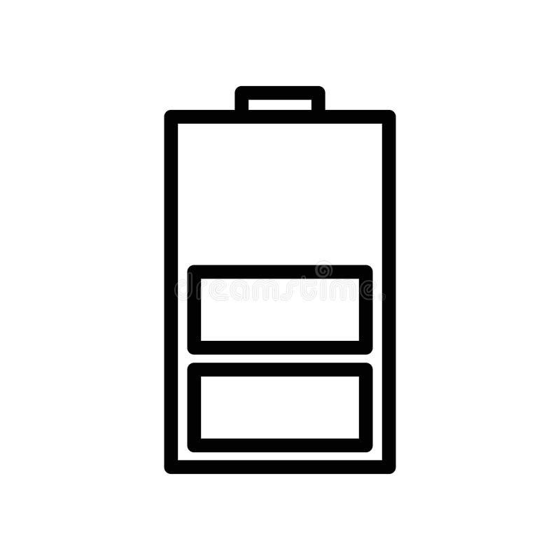 A Battery Icon at Half Charge, Representing Power Levels, Energy Status ...