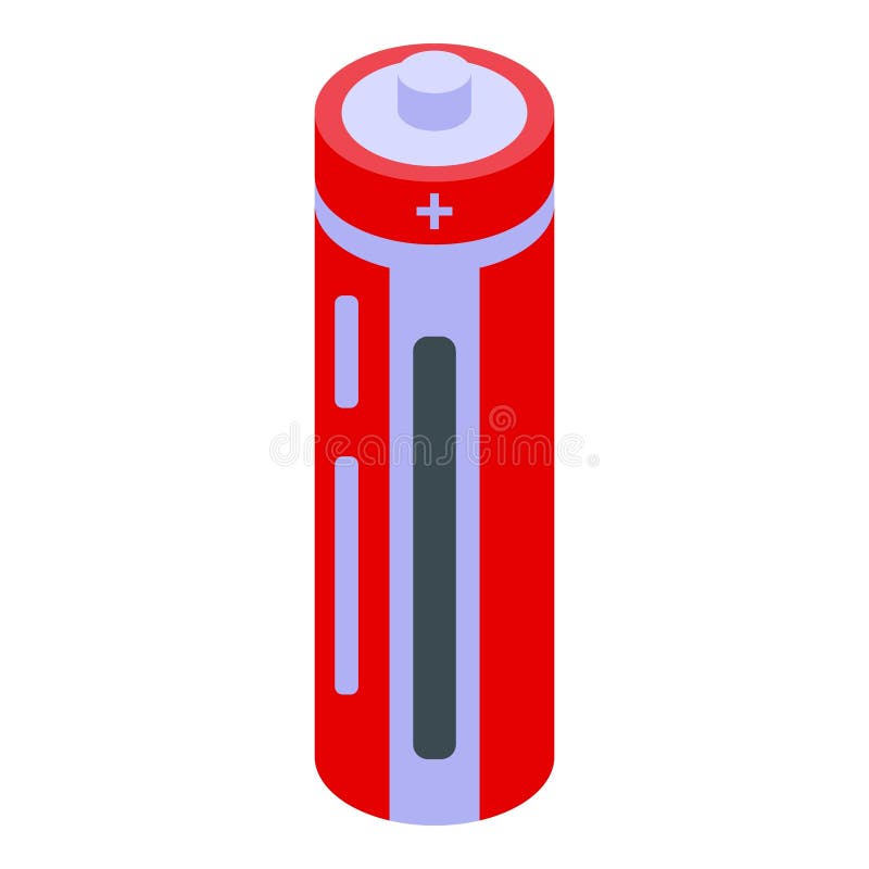 Battery Icon Isometric Vector. Full Energy Stock Vector - Illustration ...