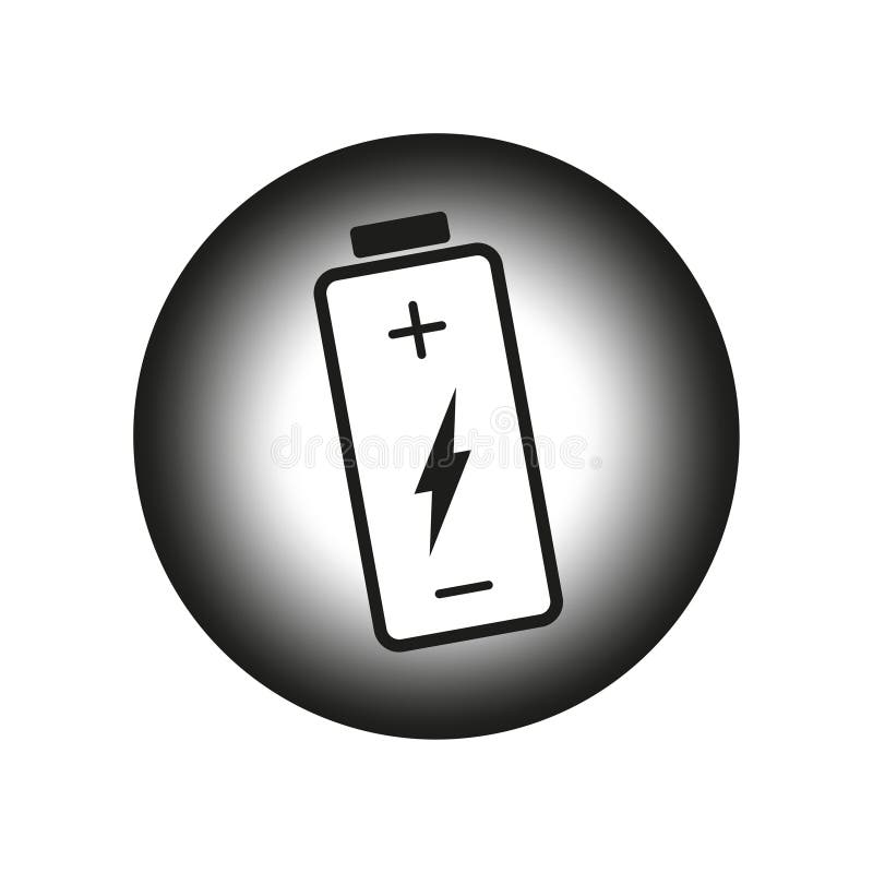 Battery Icon with Long Shadow. Vector Illustration. EPS 10 Stock Vector ...