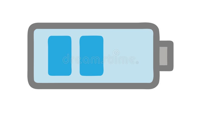 Battery Icon Partially Charged Status Indicator, Vector Design ...