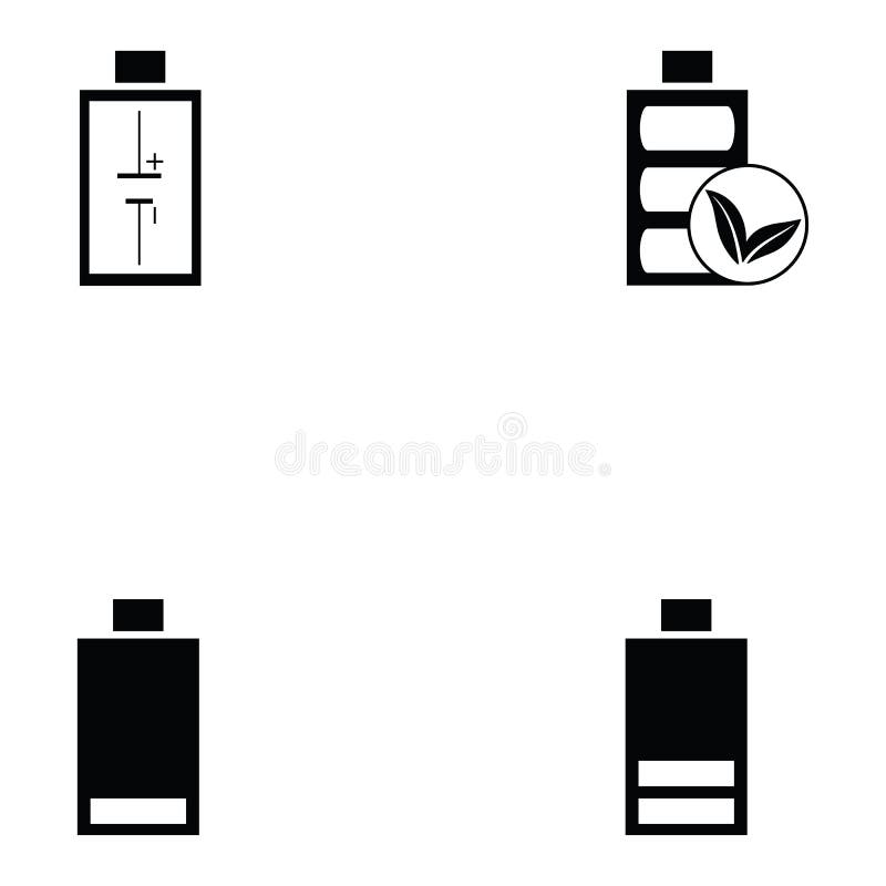 Battery icon set stock vector. Illustration of vector - 107346734