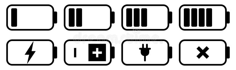 Symbols Battery Level Indicator Stock Illustrations – 258 Symbols ...
