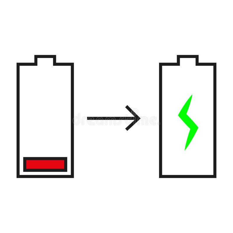 Battery Icon Set. Battery Charge Level. Vector Illustration. EPS 10 ...