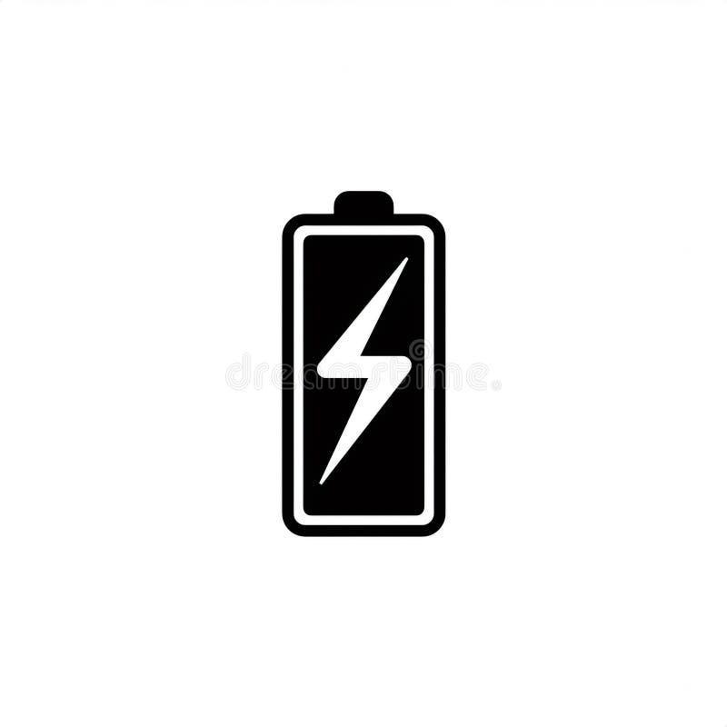 Battery Icon Showing Charging Electrical Power Symbol Stock ...