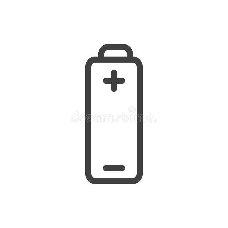 Battery Icon Simple Outline Vector Logo Stock Vector - Illustration of ...