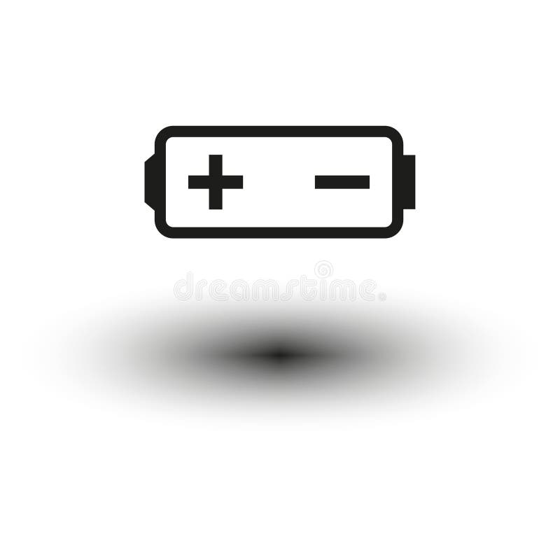 Battery Icon. Icon of a Small Battery for a Flashlight. Vector ...