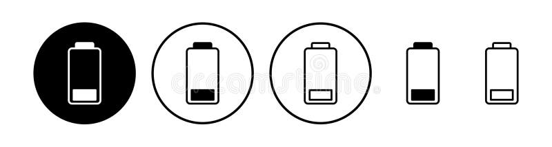 Battery Icon . Battery Charge Indicator Icon Stock Vector ...