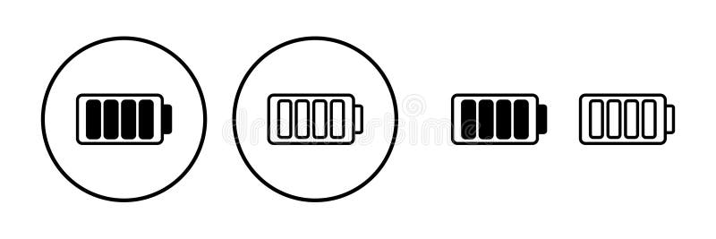 Battery Icon. Battery Charge Indicator Icon Stock Vector - Illustration ...