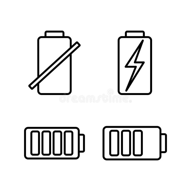 Battery Icon . Battery Charge Indicator Icon Stock Vector ...