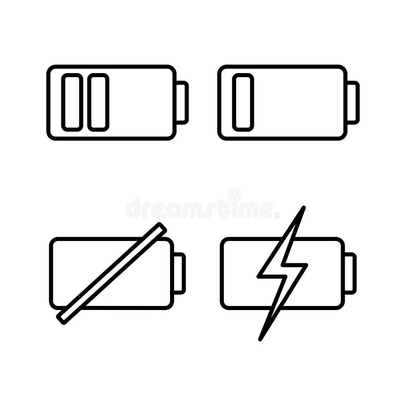 Battery Icon . Battery Charge Indicator Icon Stock Vector ...