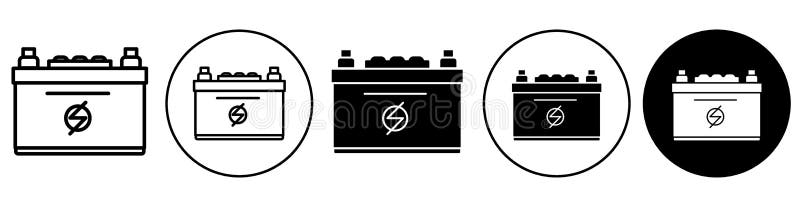 Battery Icon Vector Set Collection for Web Stock Vector - Illustration ...