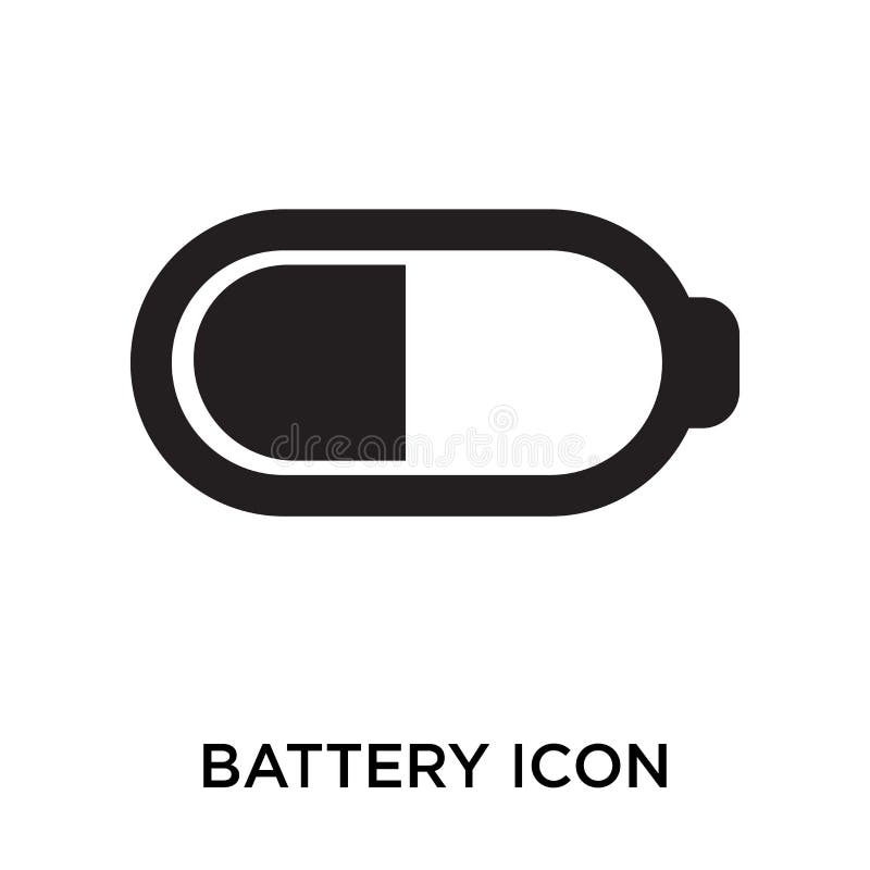Battery Icon Vector Sign and Symbol Isolated on White Background Stock ...