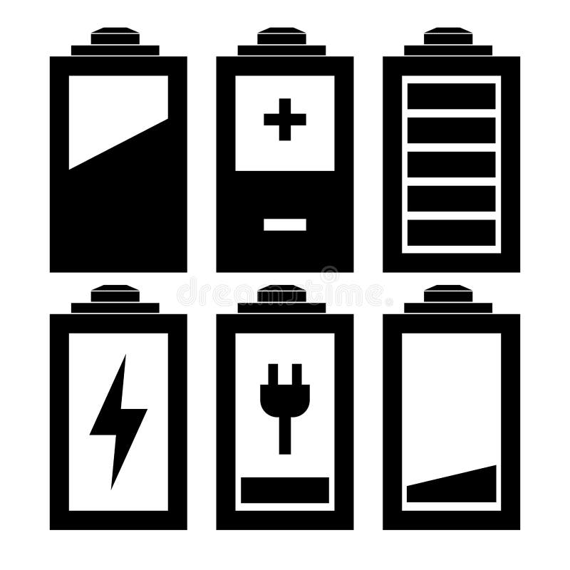 Battery icons graphic stock vector. Illustration of full - 65418836