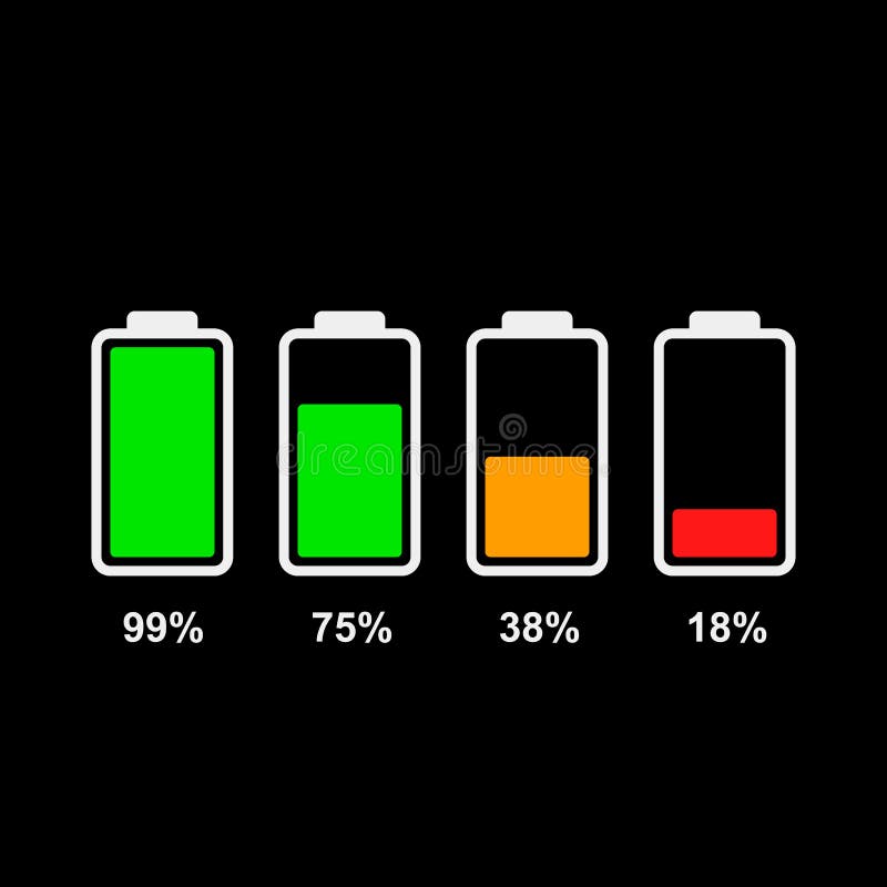 Battery indicator icon stock vector. Illustration of mobile - 138339402