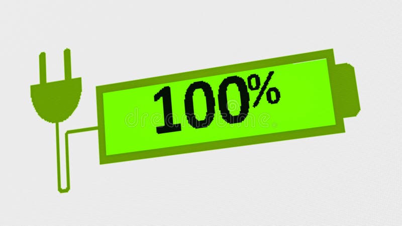Battery Indicator Showing a Full Battery Charge Level Stock ...