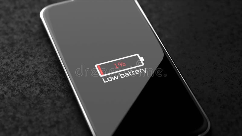 Battery Indicator Shows the Dead Battery of the Phone. Stock Video ...