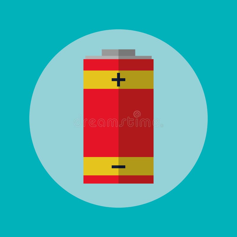 Battery Inside Circle Design Stock Vector - Illustration of load ...