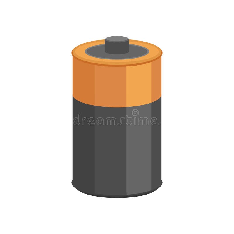 Battery Isolated. Accumulator Cartoon Style. Vector Illustration Stock ...