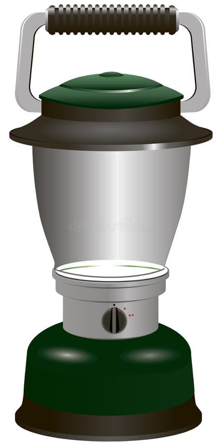 Battery lamp with switch stock vector. Illustration of isolated - 43954014