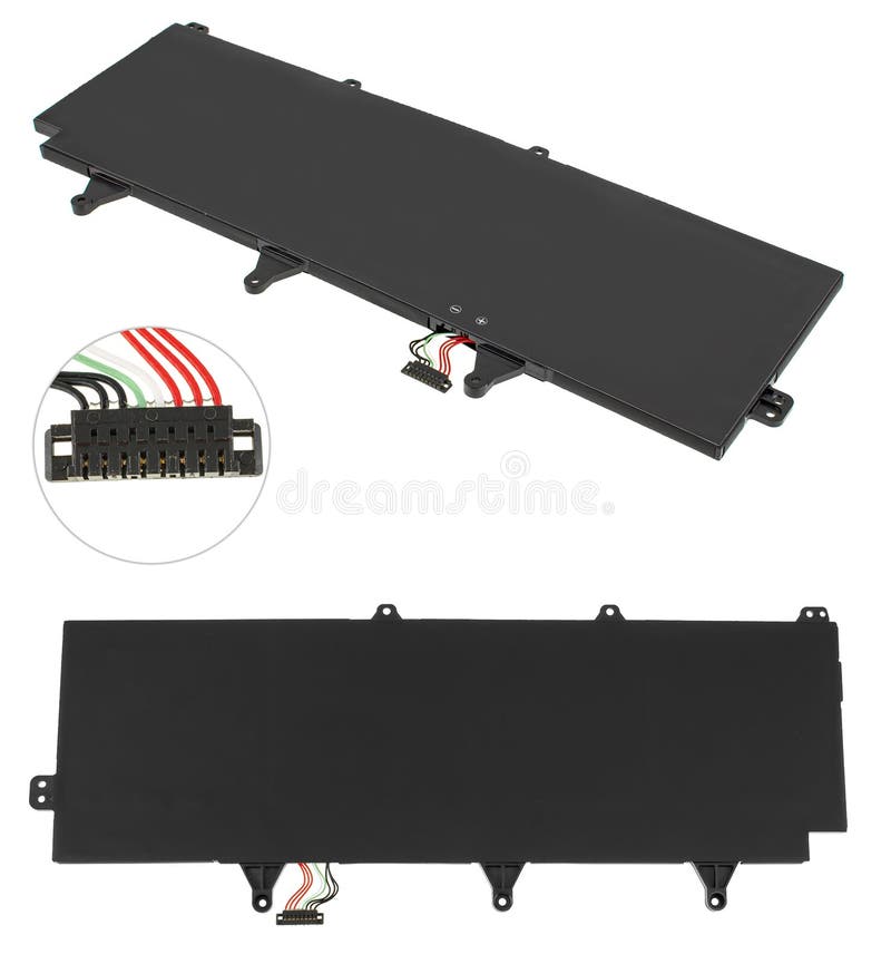 Battery for a Laptop, a Spare Part for a Computer, on a White ...