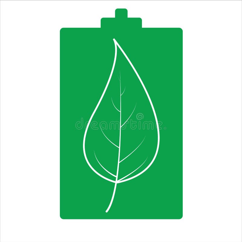 Battery Leaf Logo or Icon Illustration Graphic Web Stock Illustration ...