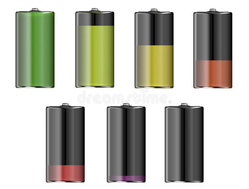 Battery level 0 stock illustration. Illustration of batteries - 48717813