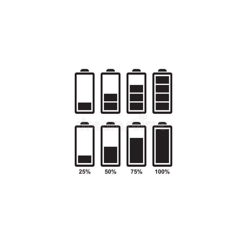 Battery level sign stock vector. Illustration of equipment - 206132820